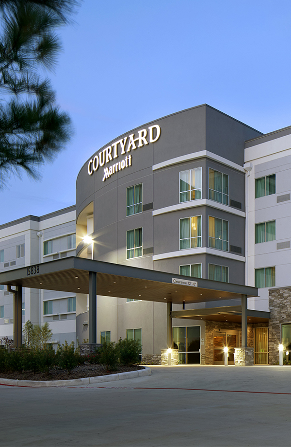 New Courtyard by Marriott IAH grand opening houses Harvey first responders